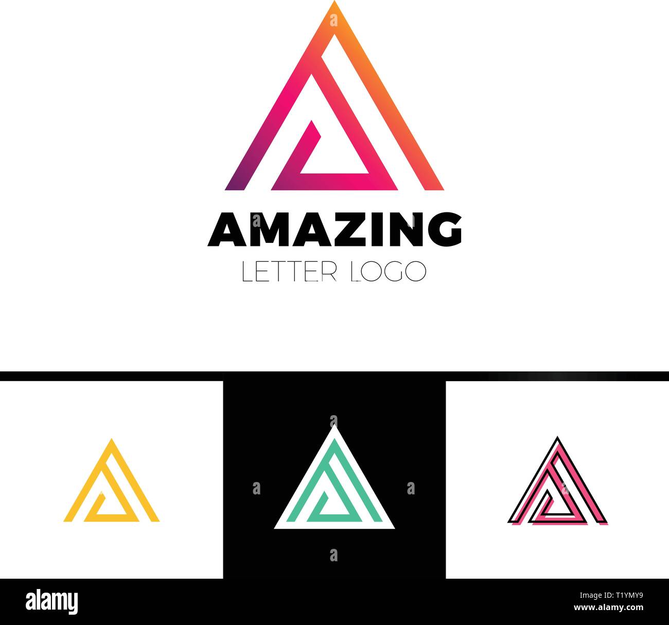 Abstract letter A logo design template. Arrow creative sign. Vector ...