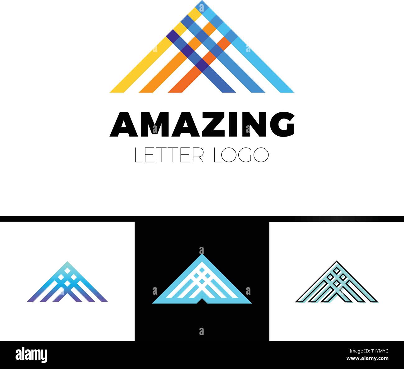 Abstract letter A logo design template. Arrow creative sign. Vector ...