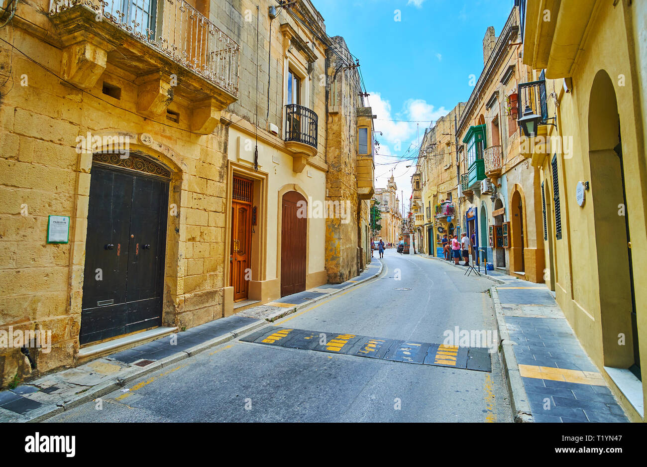 RABAT, MALTA - JUNE 16, 2018: The old town is the unique place, famous ...