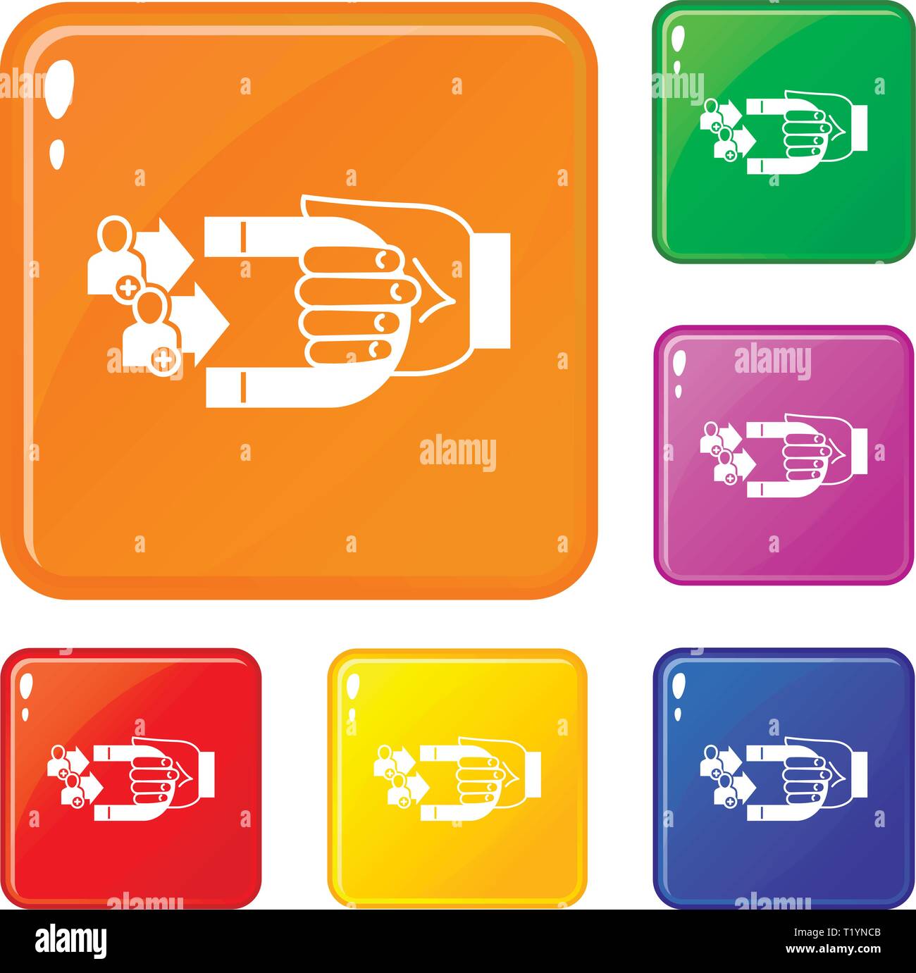 Customer retention icons set vector color Stock Vector Image & Art - Alamy