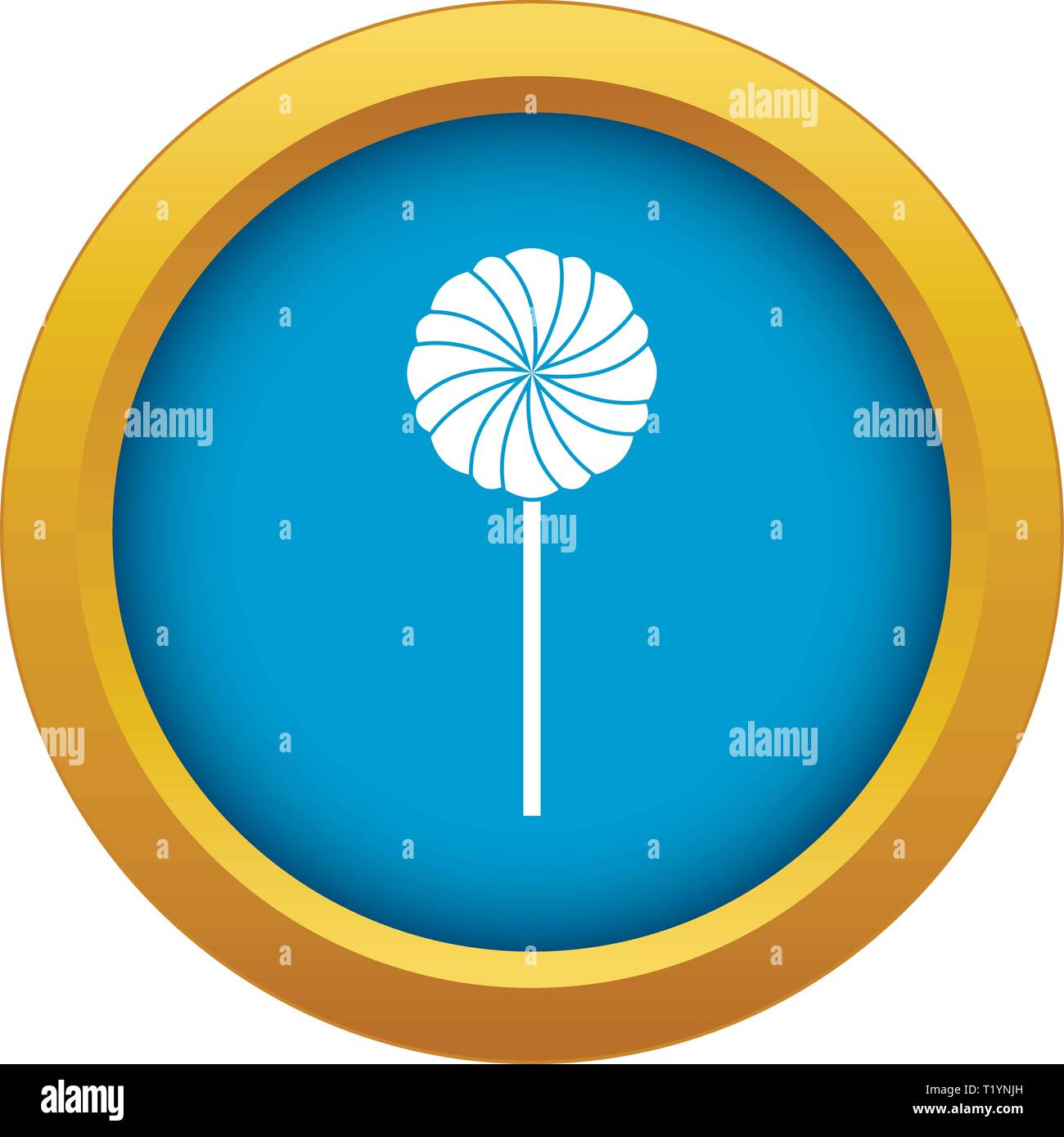 Round candy icon blue vector isolated Stock Vector Image & Art - Alamy