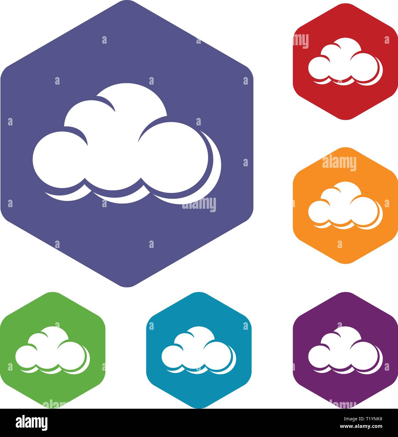 Web cloud icons vector hexahedron Stock Vector Image & Art - Alamy