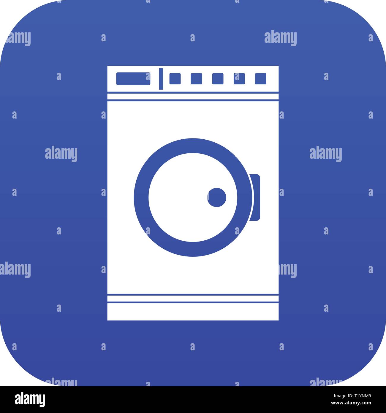Washing machine icon digital blue Stock Vector Image & Art - Alamy