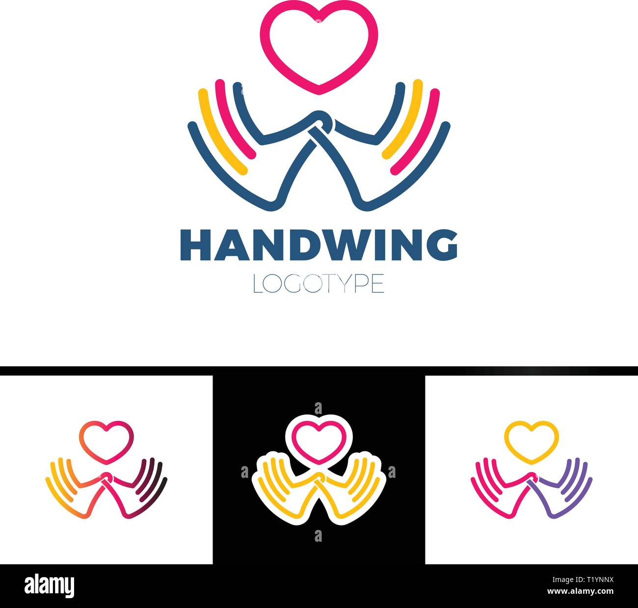 Heart in hand symbol, sign, icon, logo template for charity, health ...