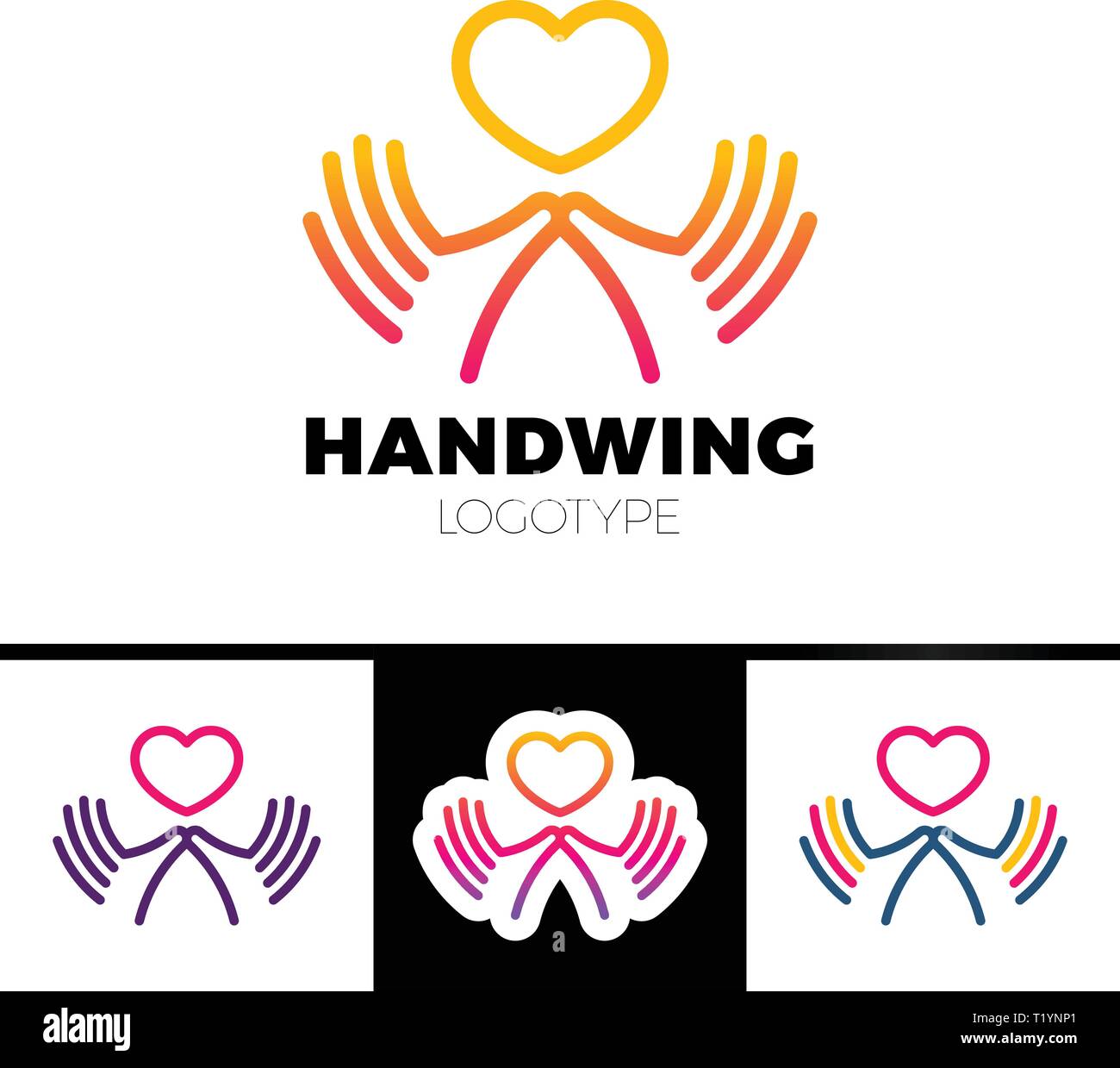 Heart in hand symbol, sign, icon, logo template for charity, health ...