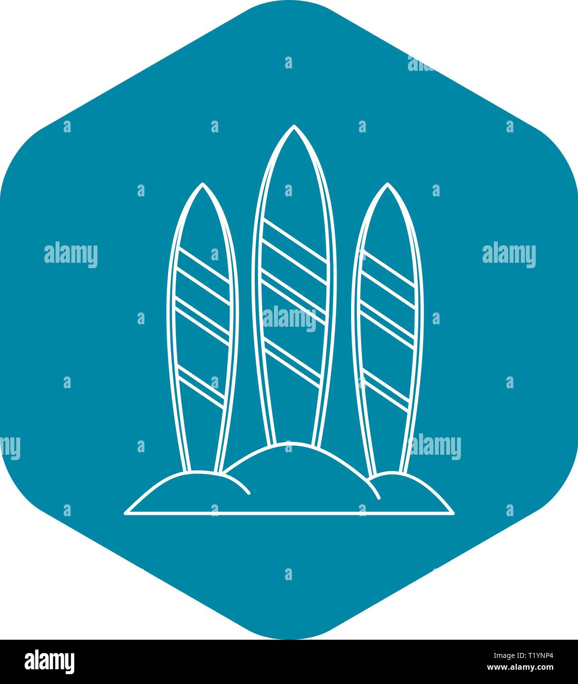 Serfing board icon, outline style Stock Vector Image & Art - Alamy