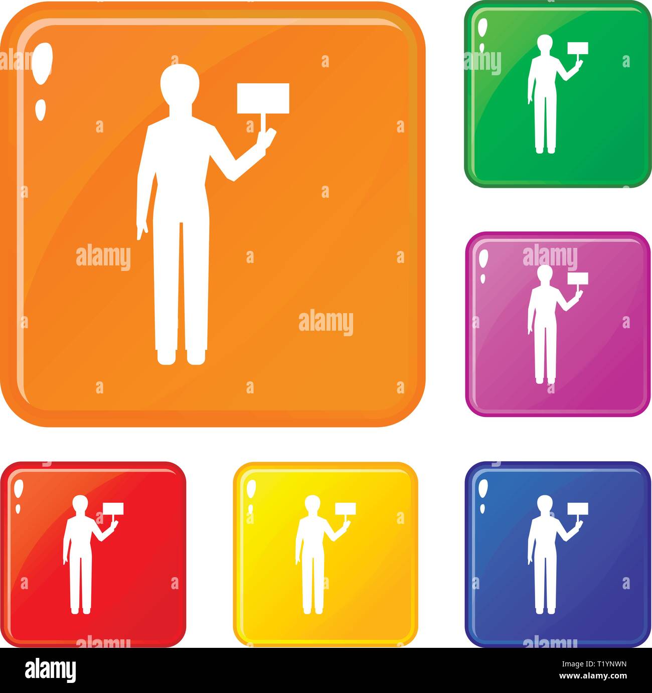 Man figure icons set vector color Stock Vector Image & Art - Alamy