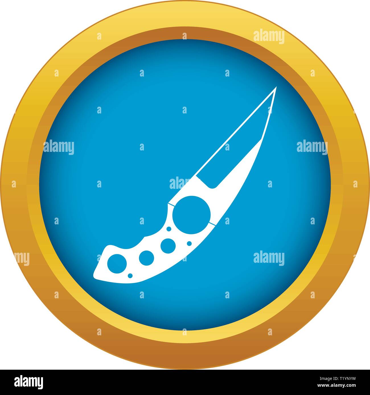 Small knife icon blue hi-res stock photography and images - Alamy