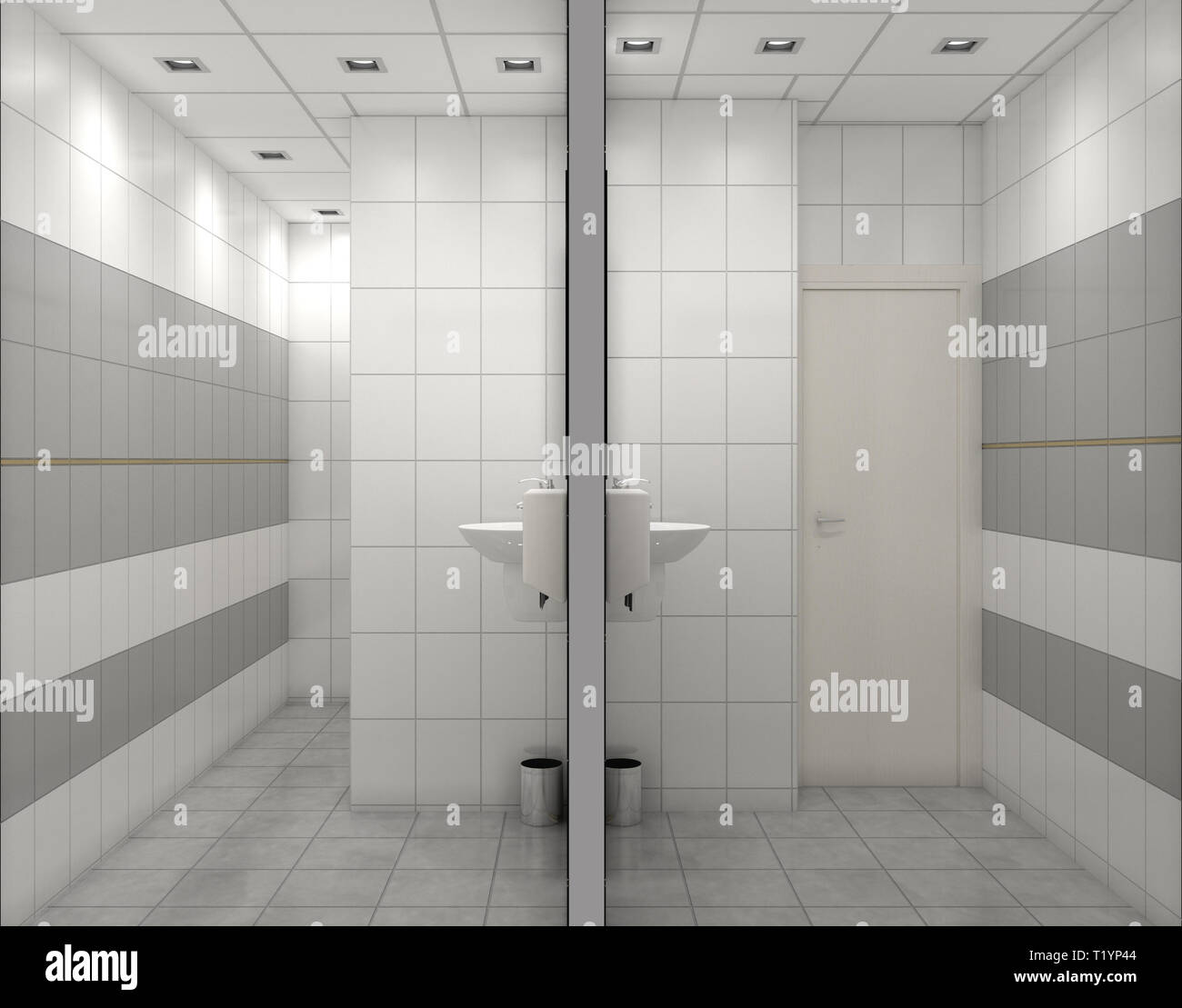 restroom, interior visualization, 3D illustration Stock Photo - Alamy
