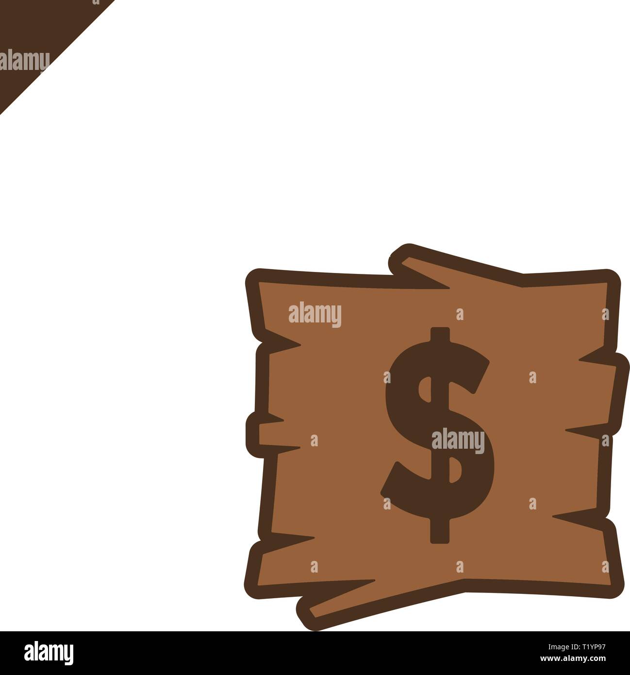Wooden alphabet blocks with dollar symbol in wood texture area with ...