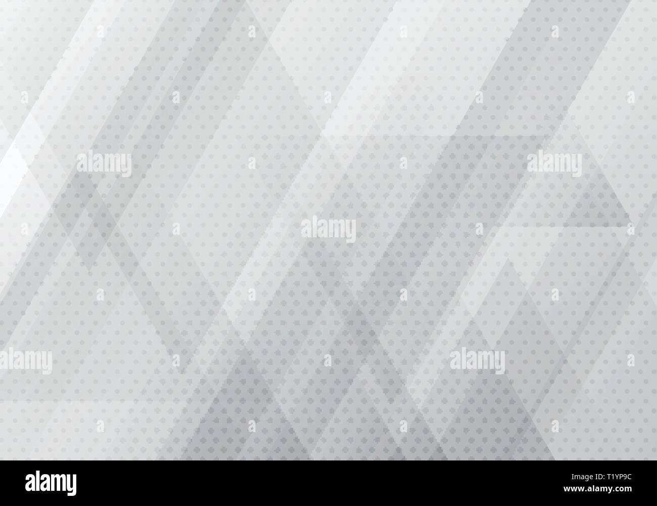 Abstract white and gray geometric banner with triangles shapes overlay ...