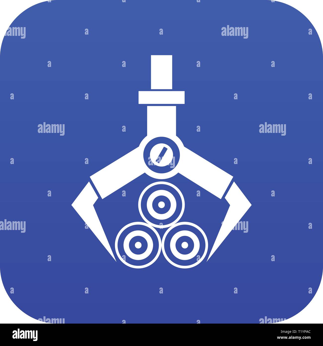 Log loader icon digital blue Stock Vector Image & Art - Alamy