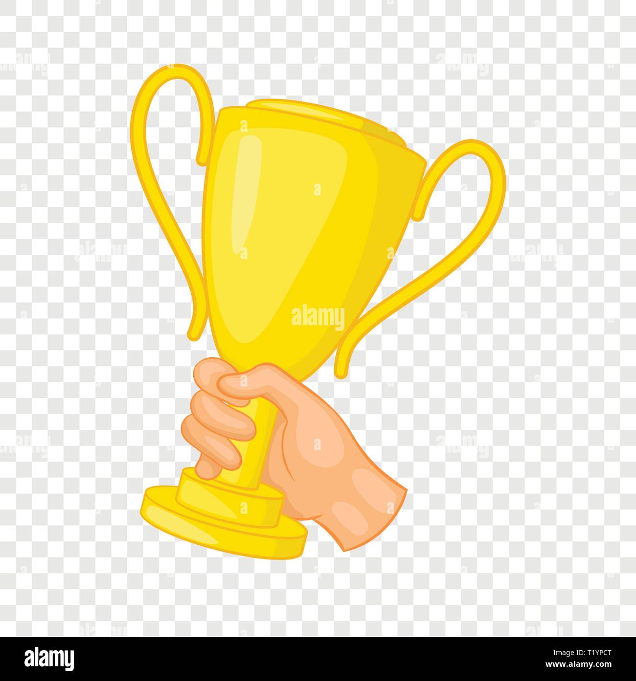 Holding Trophy Cartoon