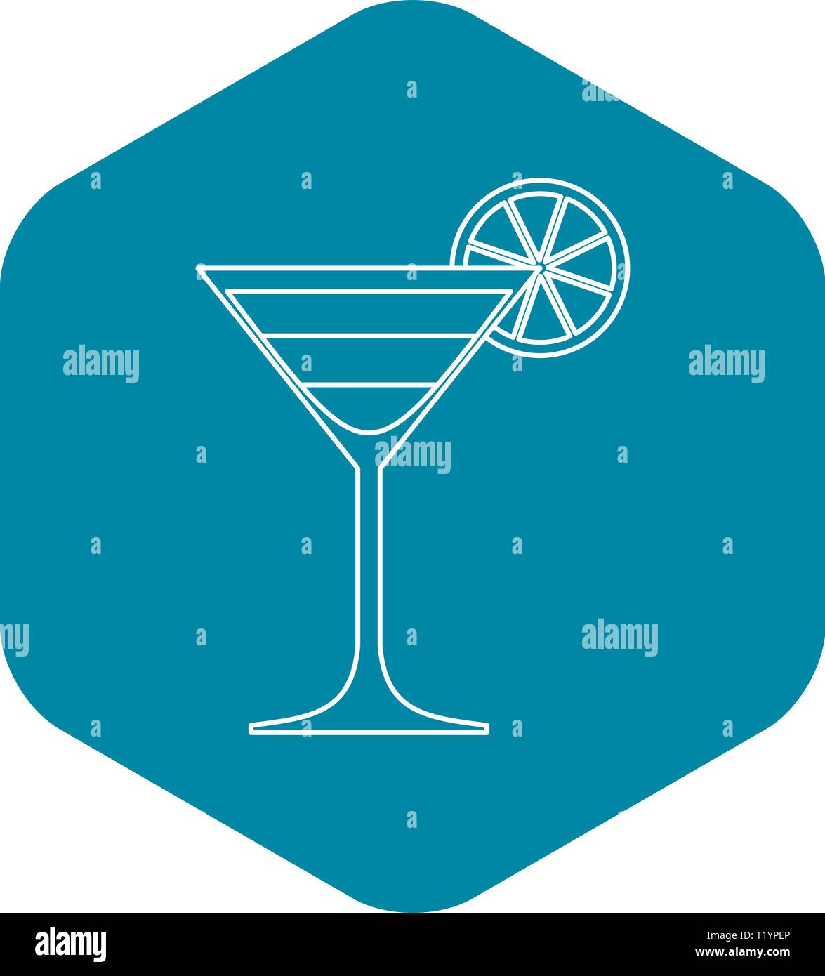 Cocktail icon, outline style Stock Vector Image & Art - Alamy