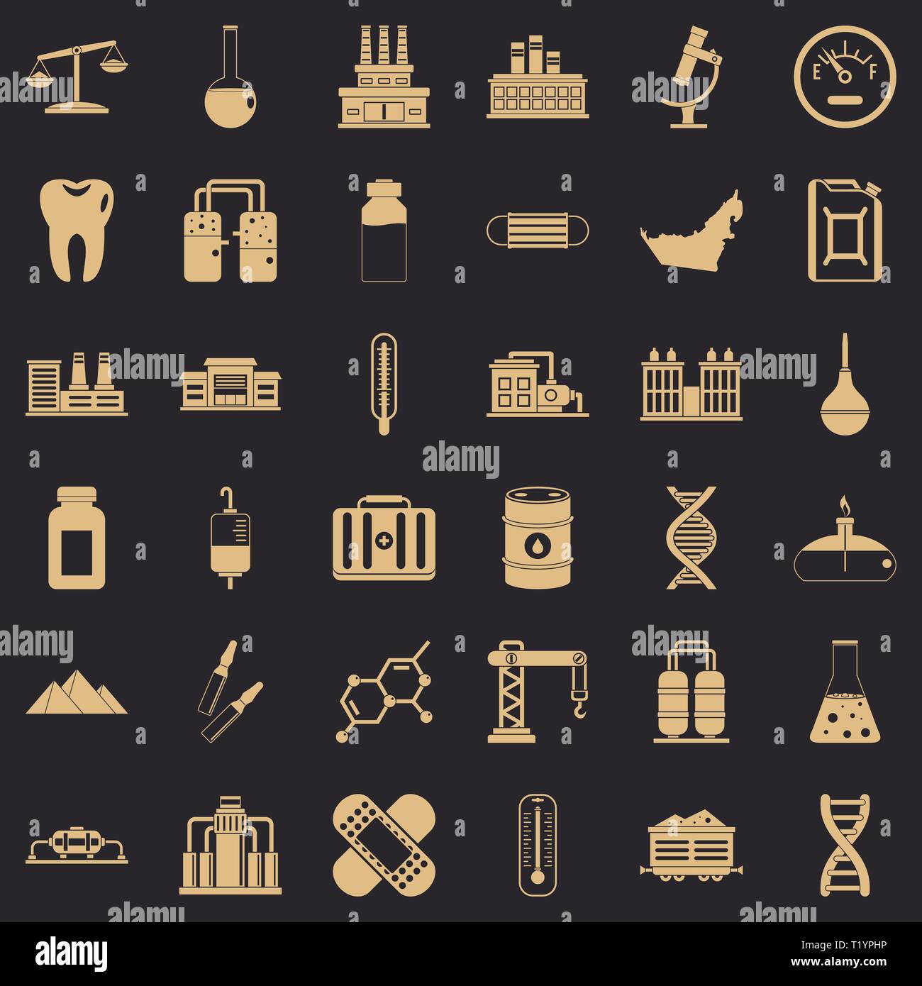 Chemical industry icons set, simple style Stock Vector Image & Art - Alamy