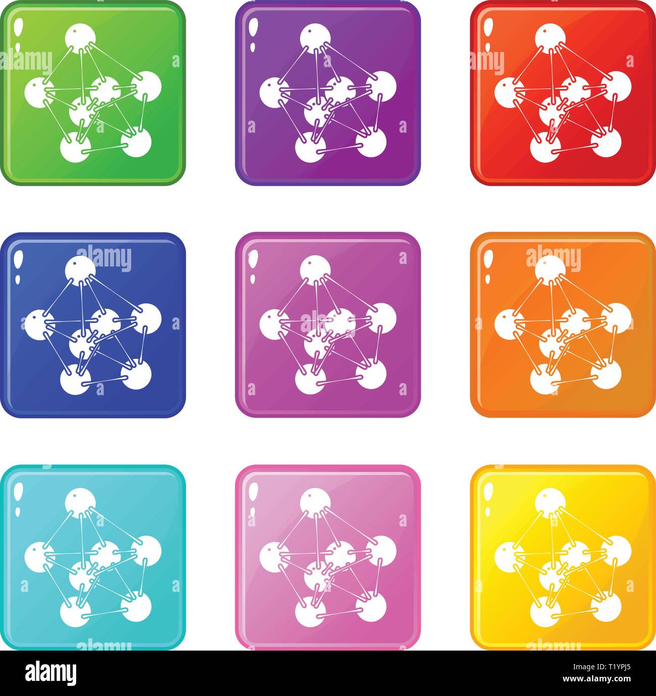 Phenol icons set 9 color collection Stock Vector Image & Art - Alamy