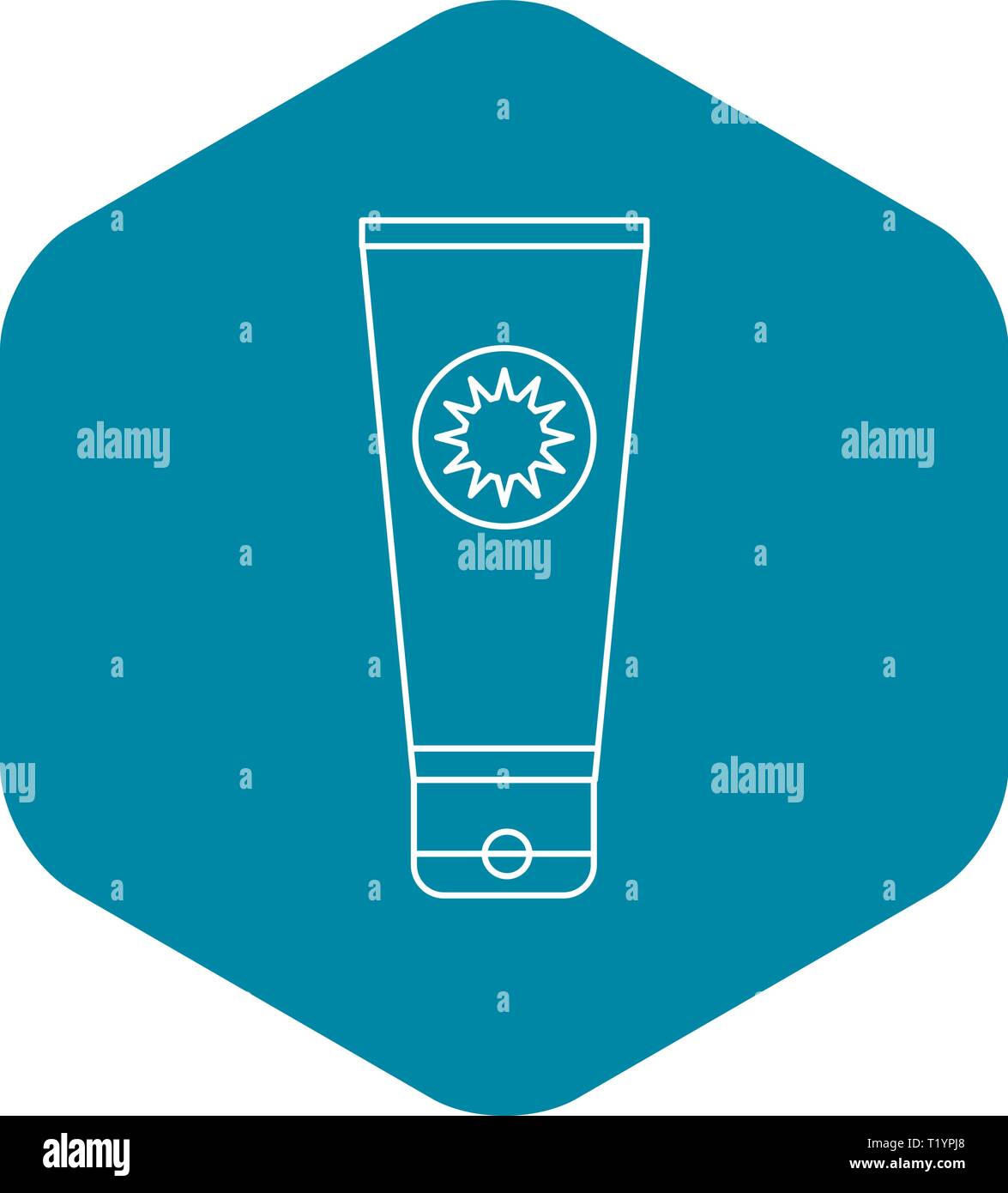 Sunscreen icon, outline style Stock Vector Image & Art - Alamy