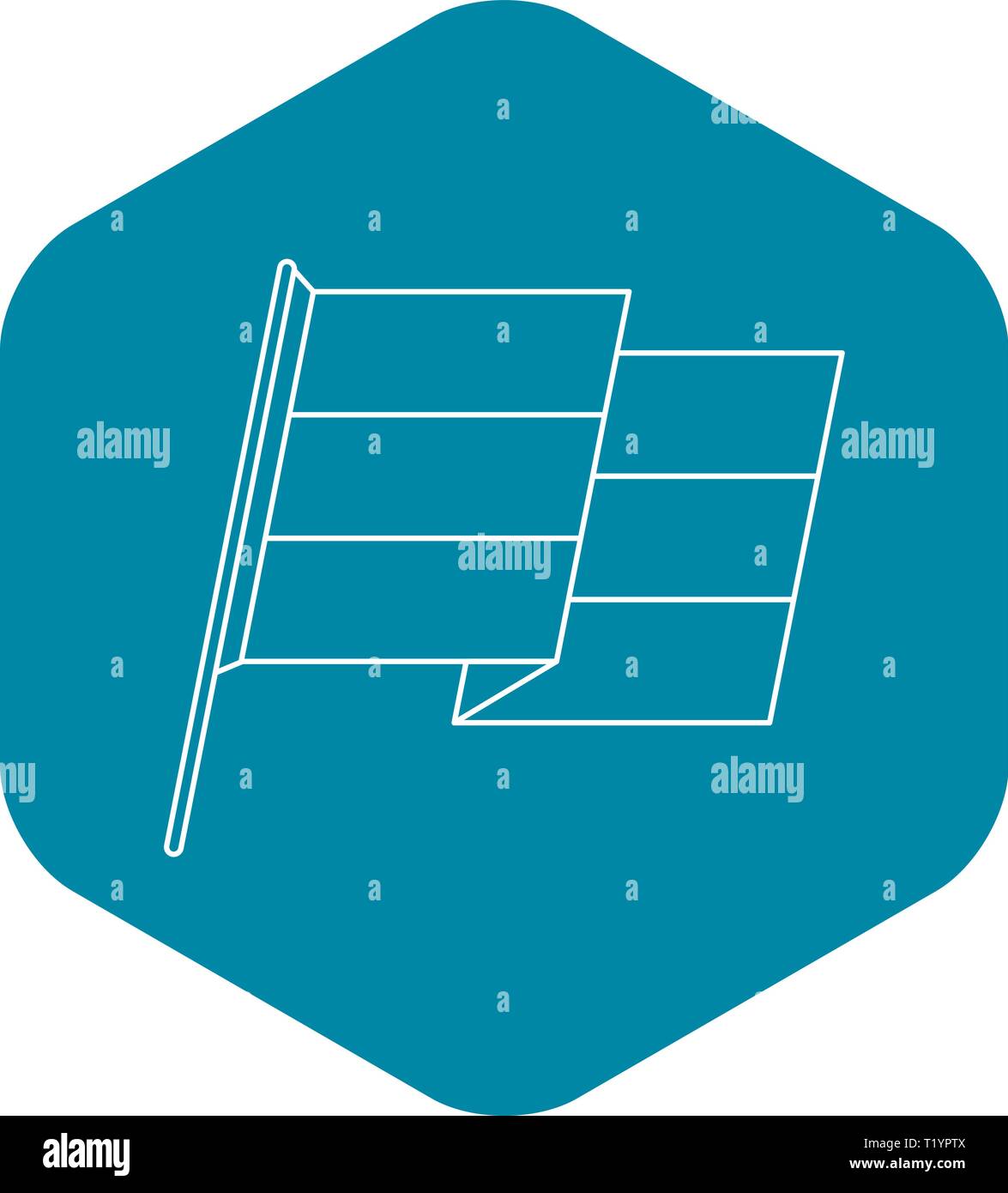 Flag icon, outline style Stock Vector Image & Art - Alamy