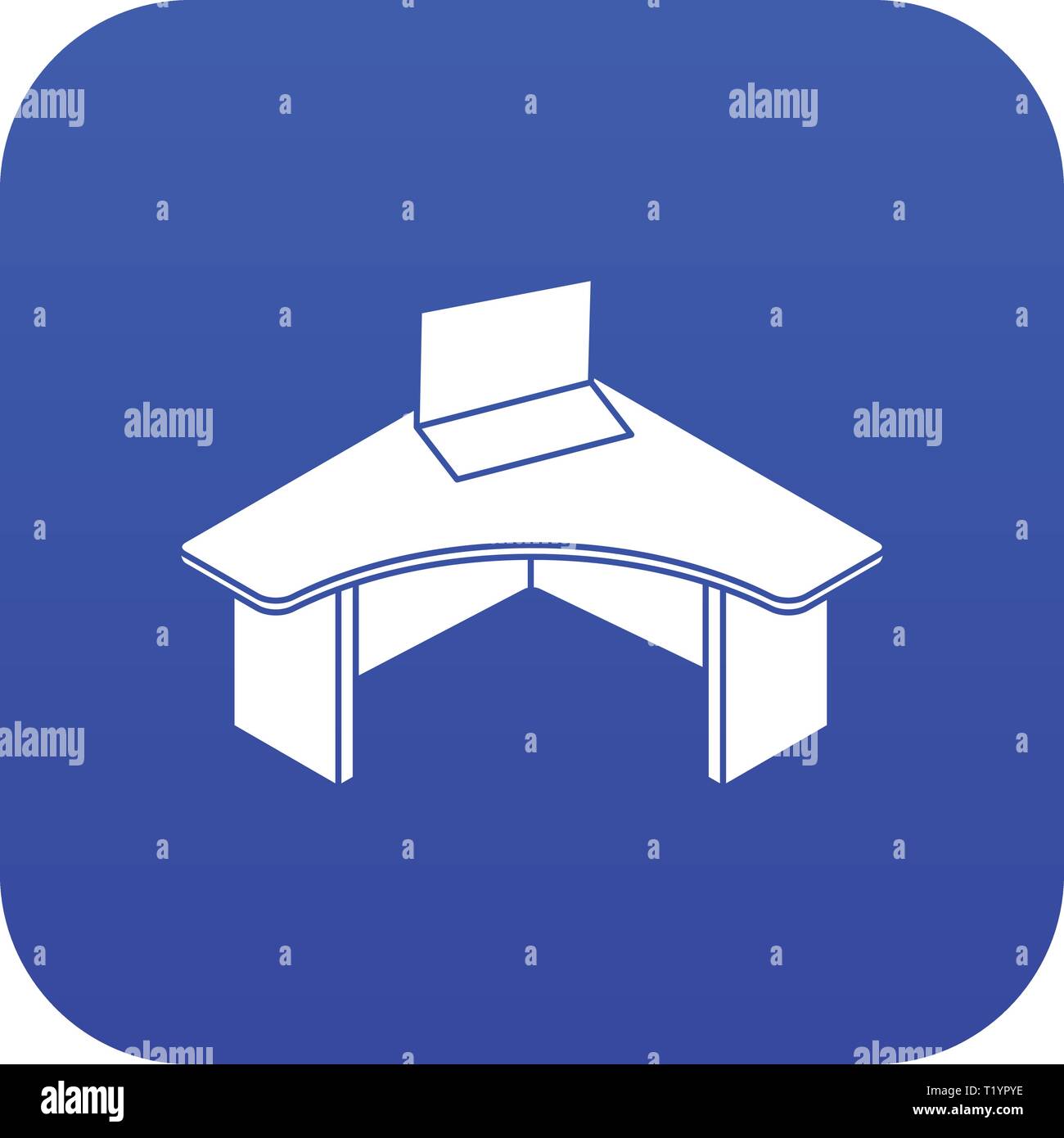 Office table icon blue vector Stock Vector Image & Art - Alamy