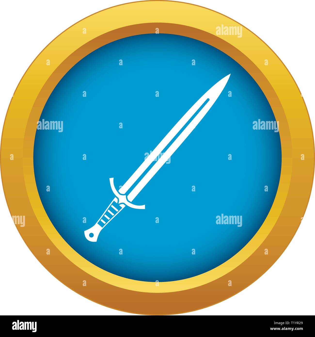 Long sword icon blue vector isolated Stock Vector Image & Art - Alamy
