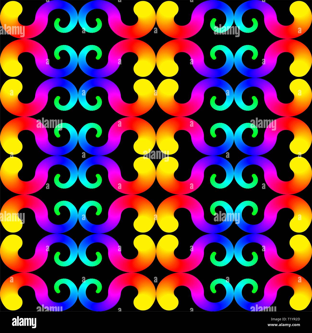 Abstract seamless pattern with rainbow color Stock Vector Image & Art ...