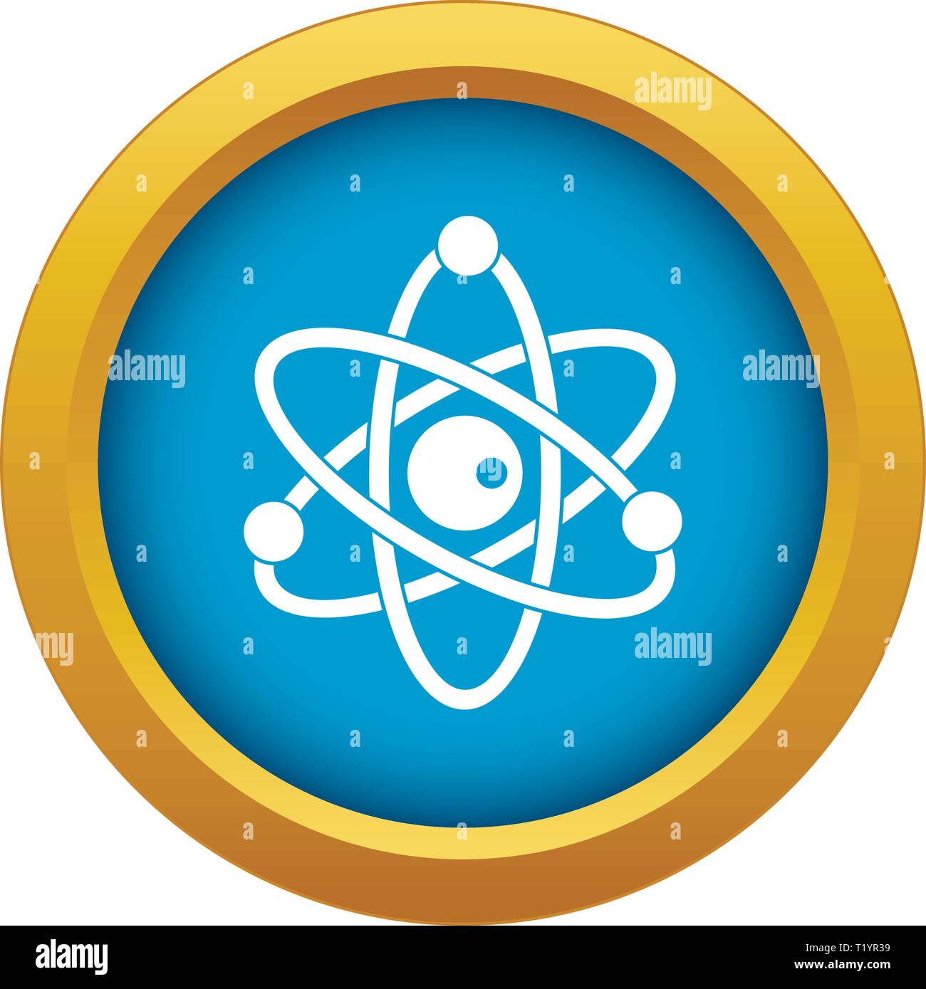 Atomic model icon blue vector isolated Stock Vector Image & Art - Alamy