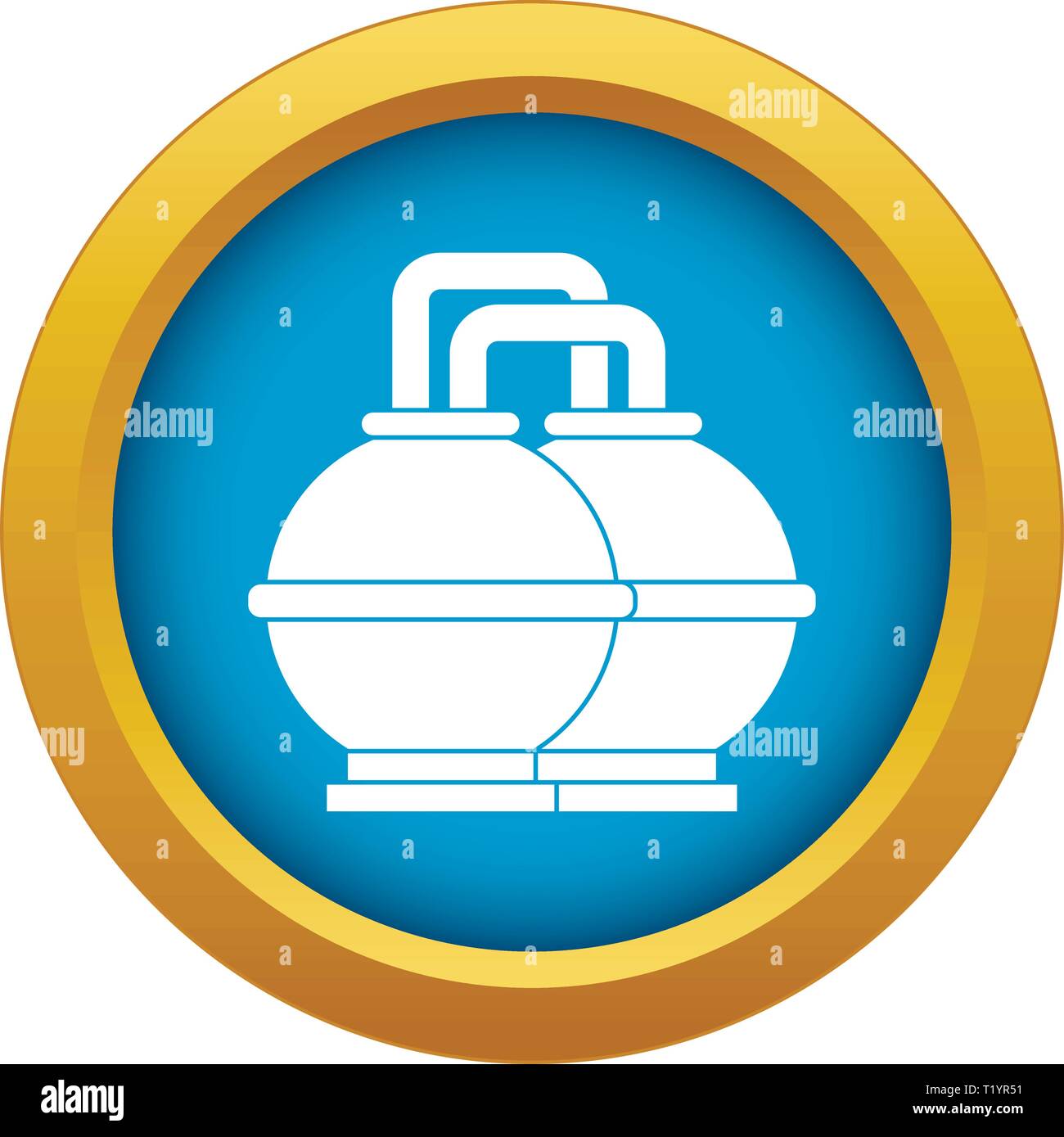 Industrial tanks for petrol and oil icon blue vector isolated Stock ...
