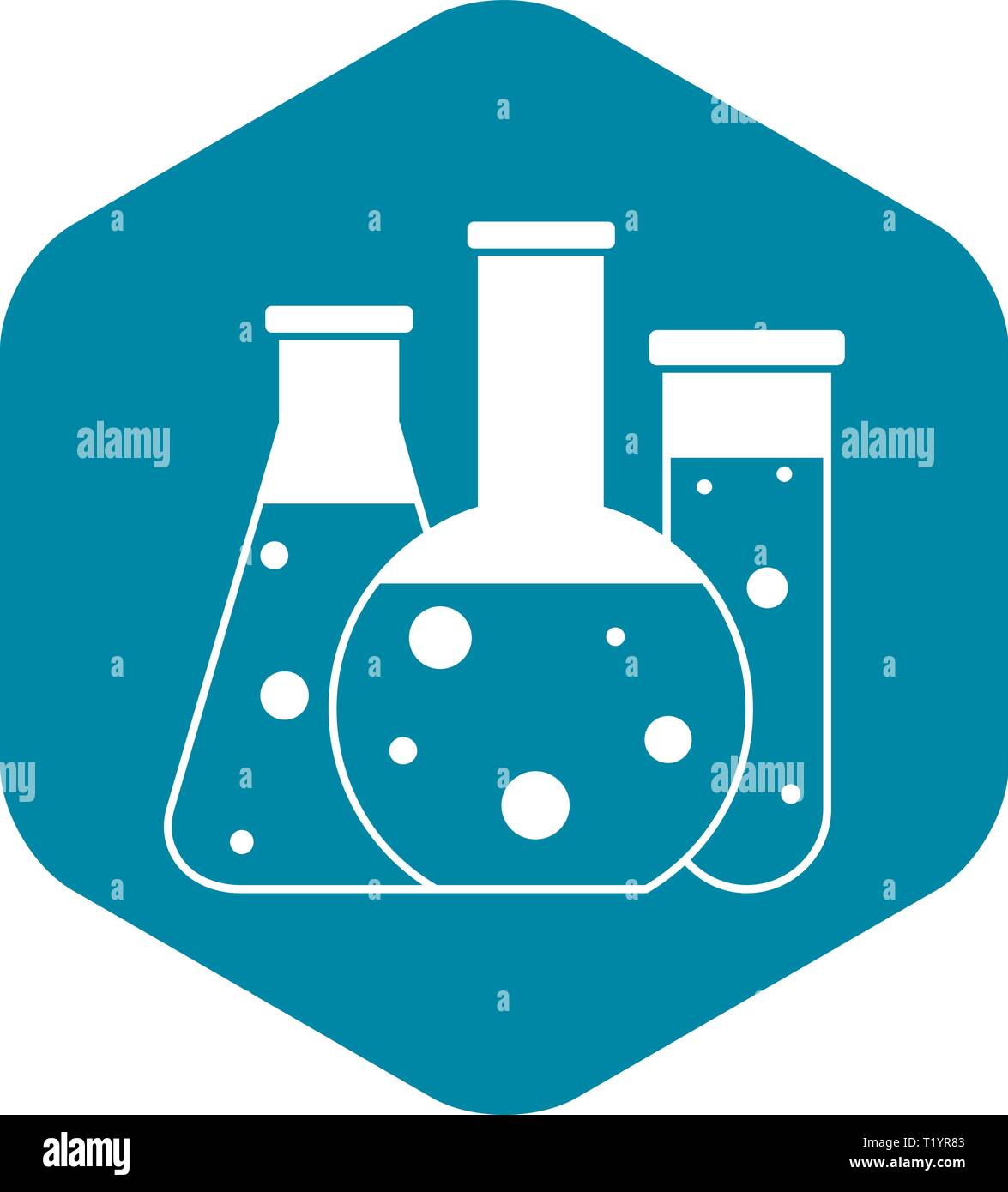 Laboratory flasks icon, simple style Stock Vector Image & Art - Alamy