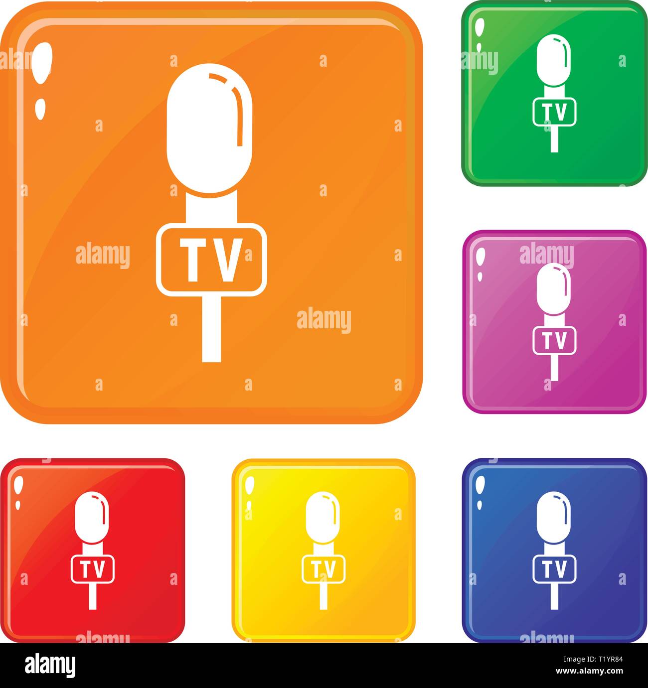 Speaker microphone icons set vector color Stock Vector Image & Art - Alamy