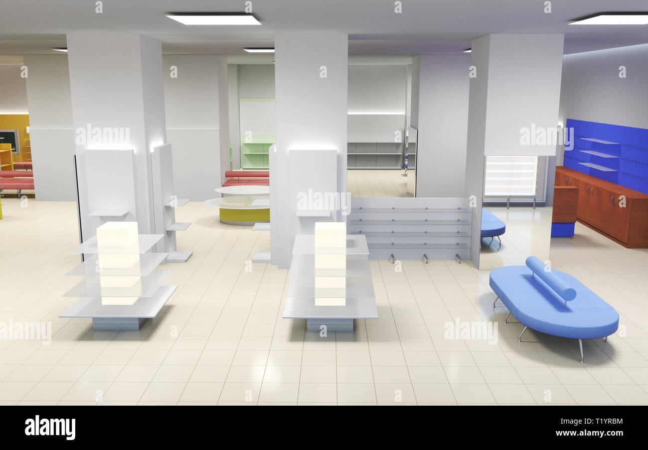 3d visualization interior grocery hi-res stock photography and images ...