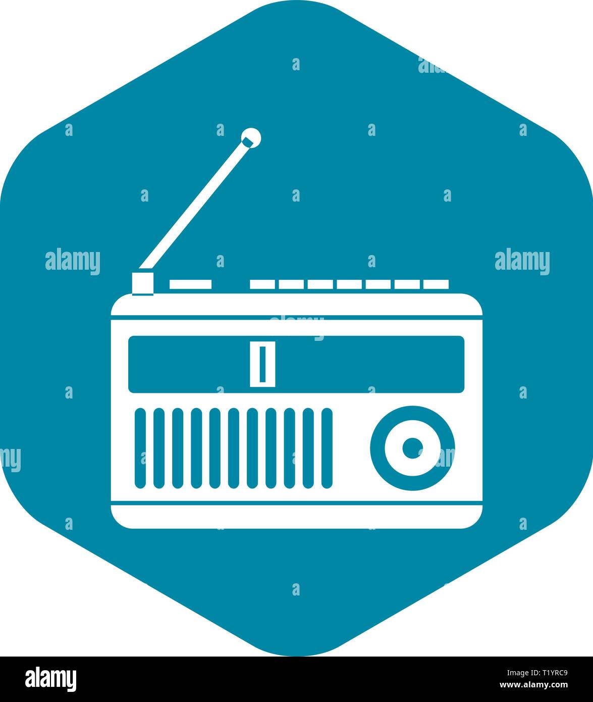 Retro radio icon, simple style Stock Vector Image & Art - Alamy