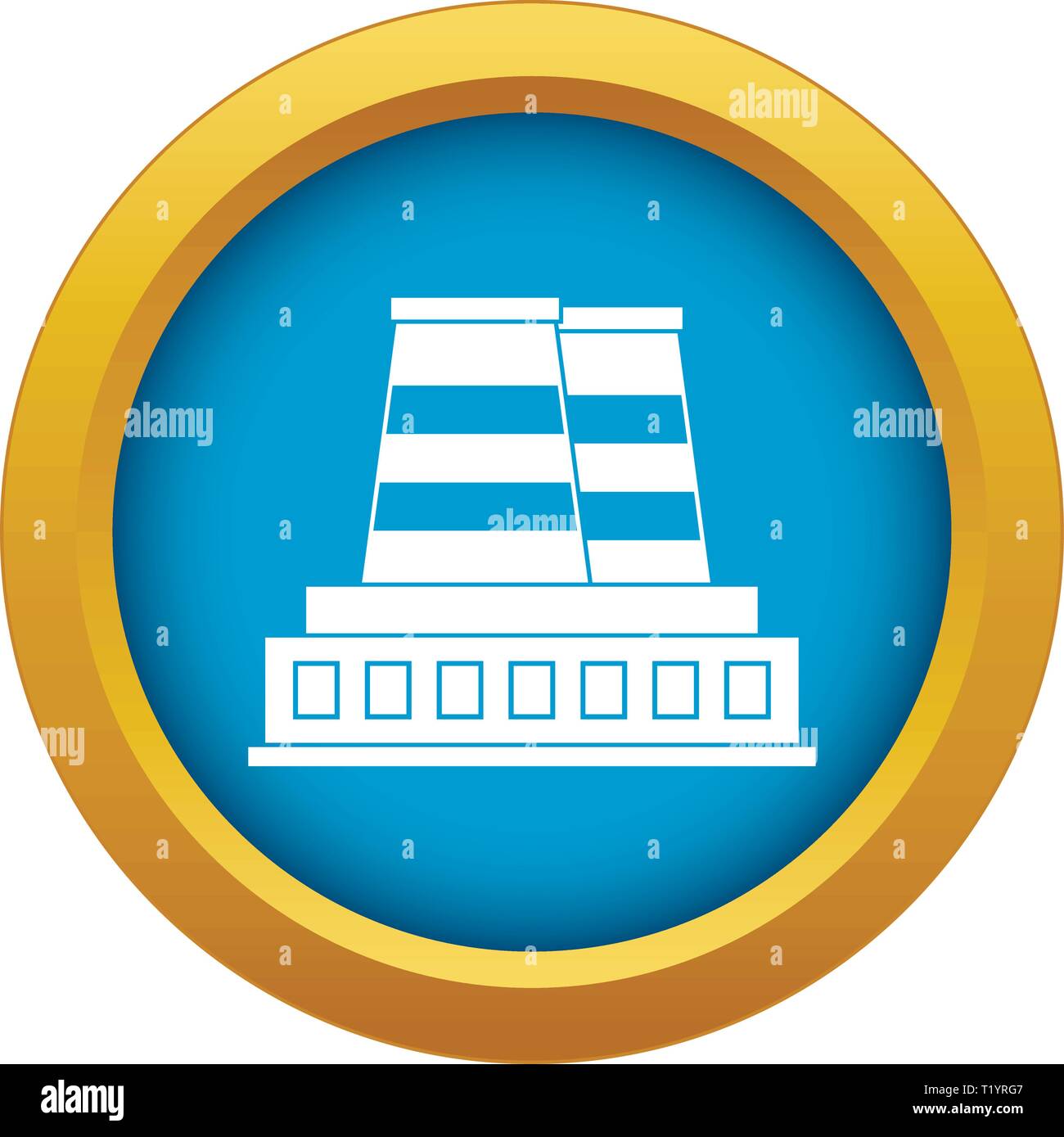 Manufacturing plant icon blue vector isolated Stock Vector Image & Art ...