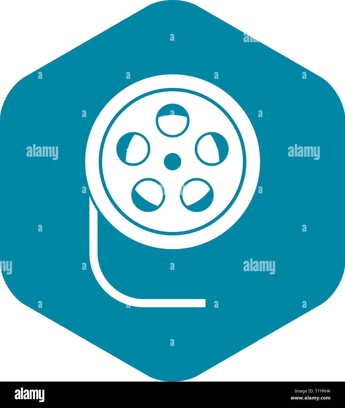 Reel with film icon, simple style Stock Vector Image & Art - Alamy