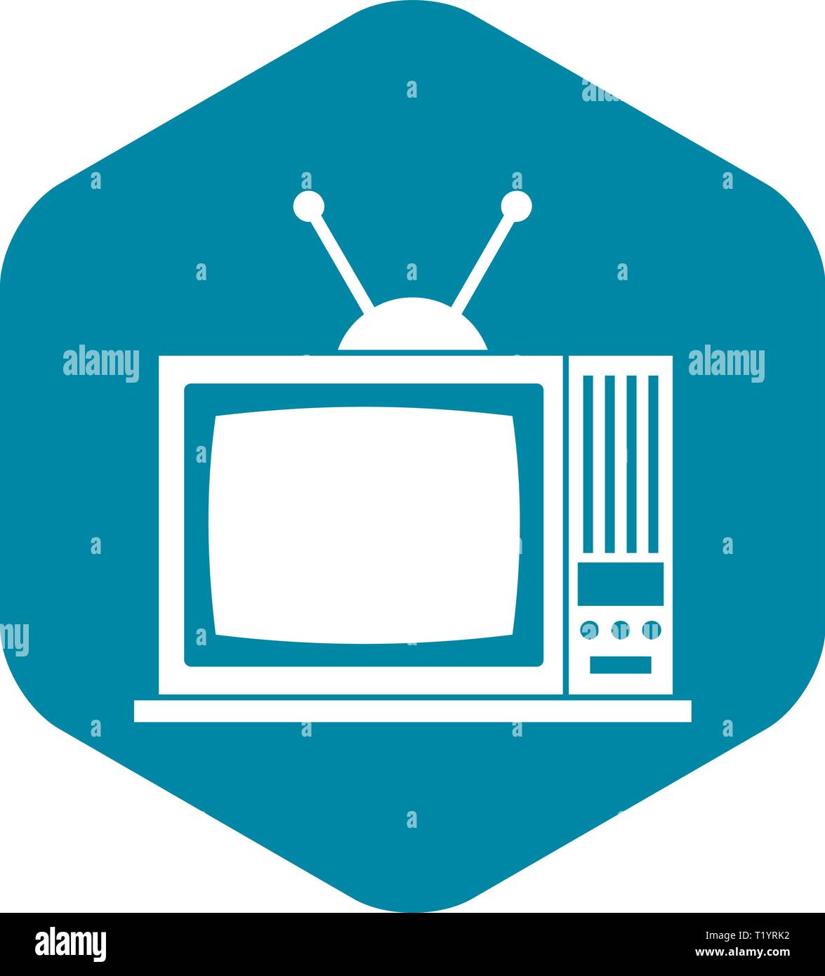 Retro TV icon, simple style Stock Vector Image & Art - Alamy