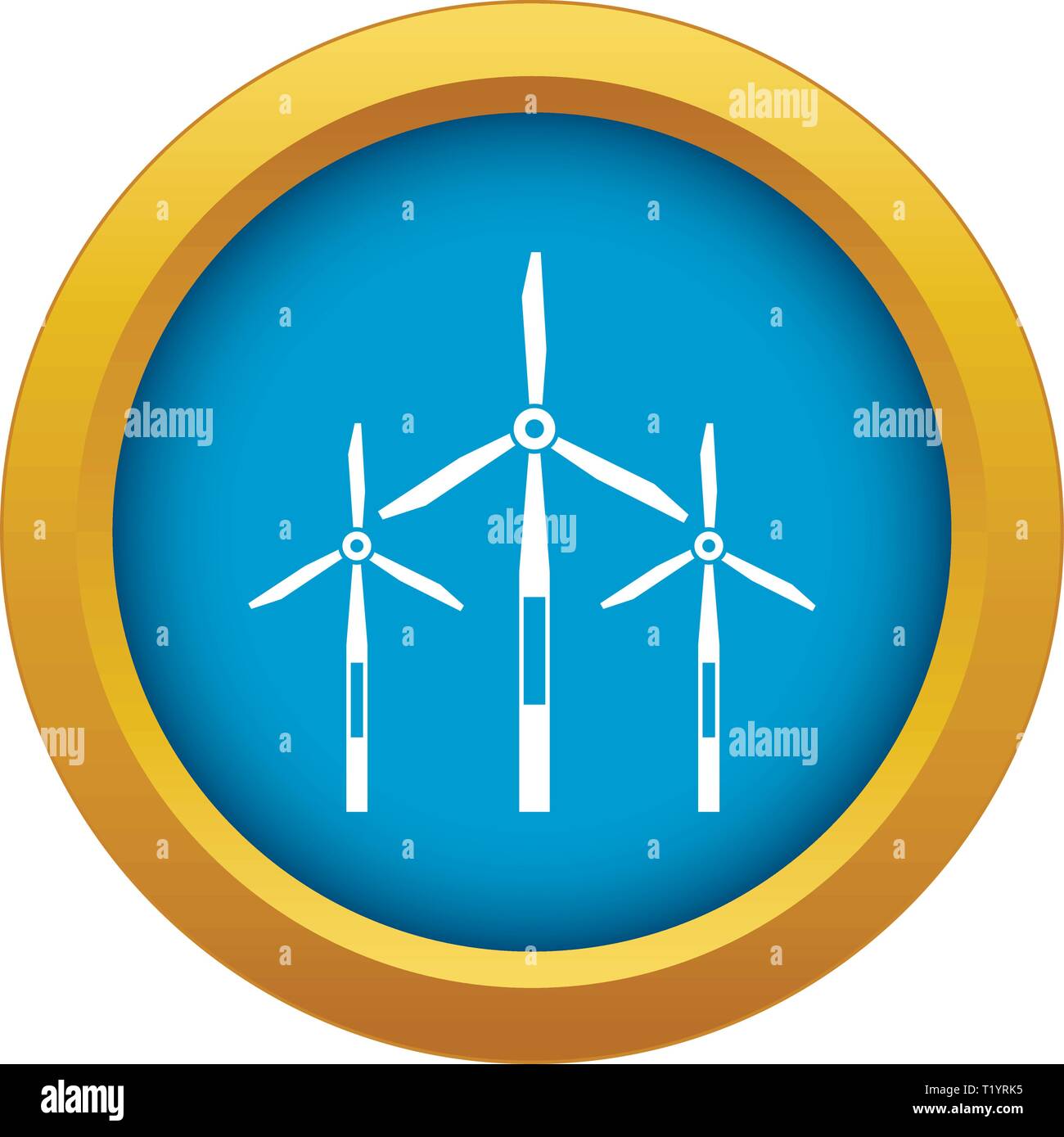 Wind generator turbines icon blue vector isolated Stock Vector Image ...