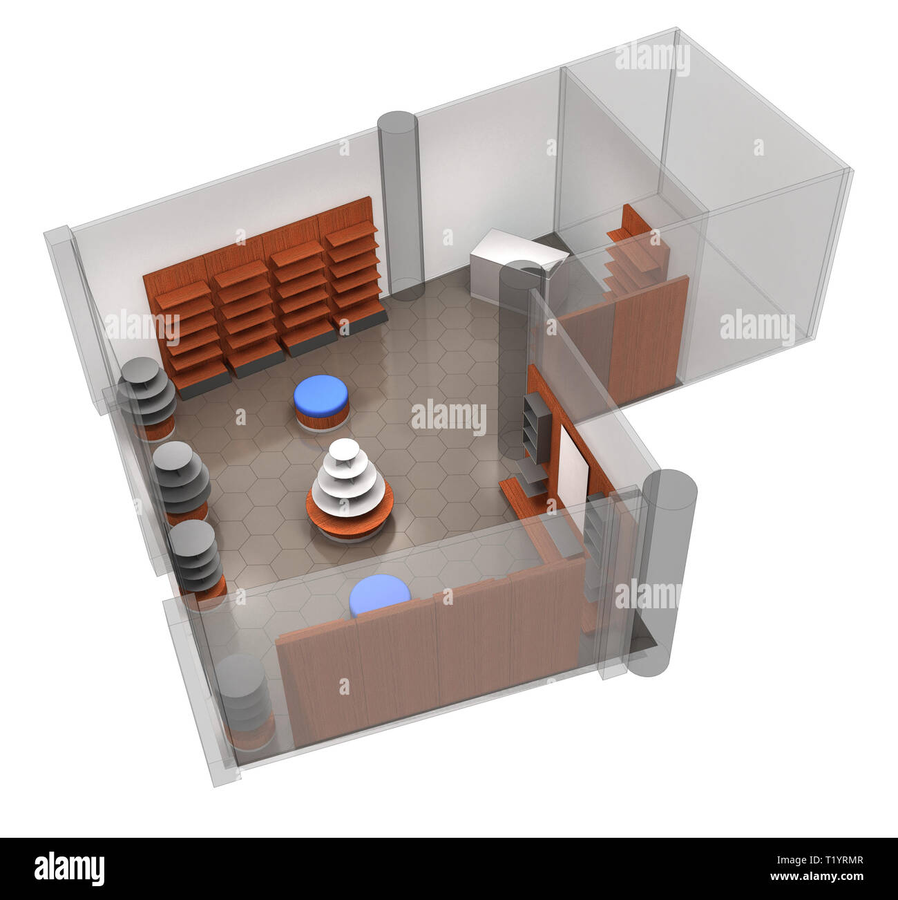 Grocery shelving Cut Out Stock Images & Pictures - Alamy