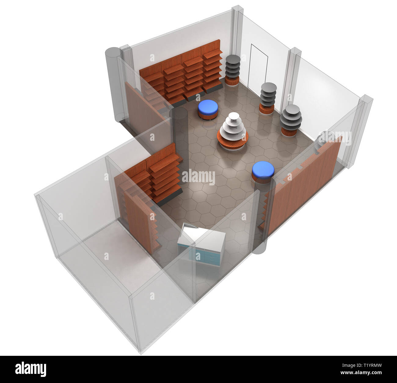 Grocery shelving Cut Out Stock Images & Pictures - Alamy