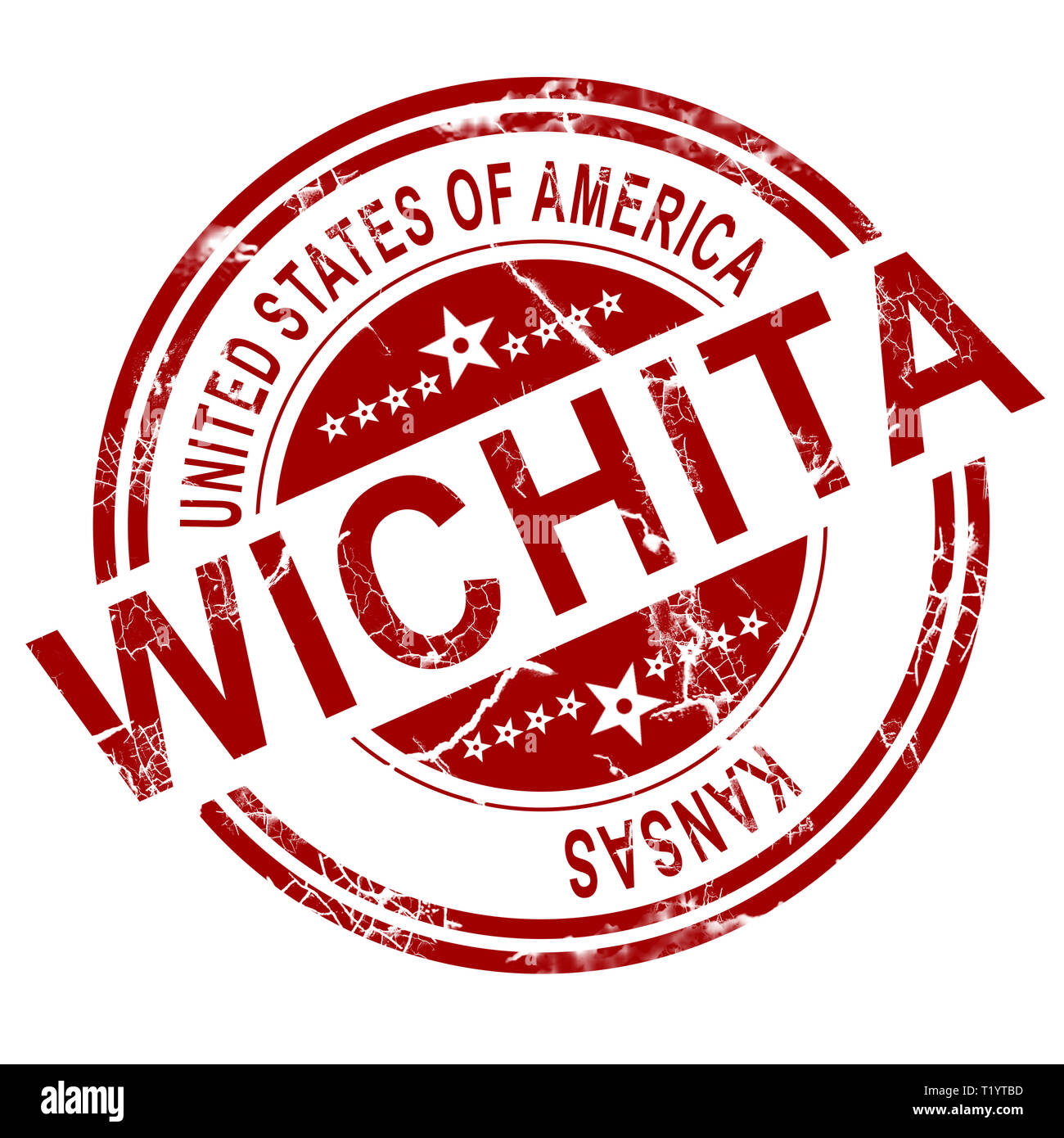 Red Wichita with white background, 3D rendering Stock Photo - Alamy