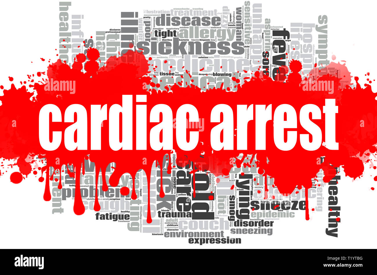 Cardiac arrest word cloud design. Creative illustration of idea word ...
