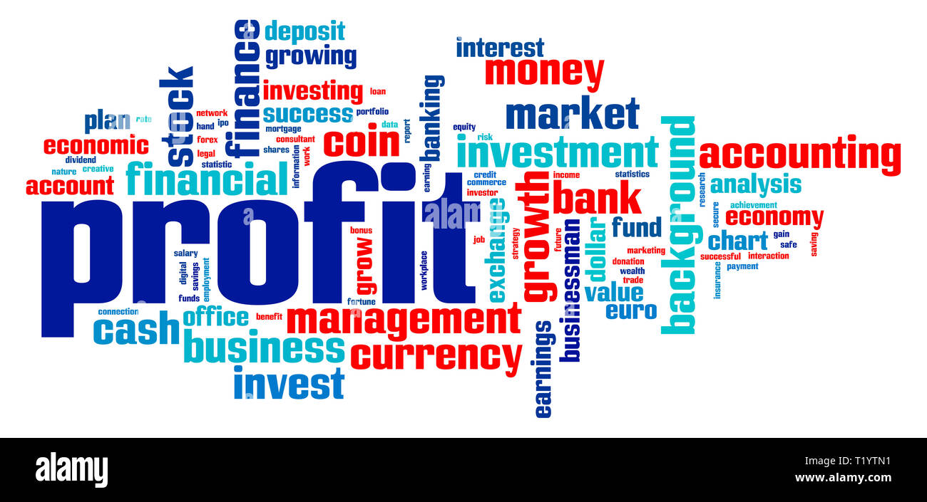 Profit word cloud concept on white background, 3d rendering Stock Photo ...