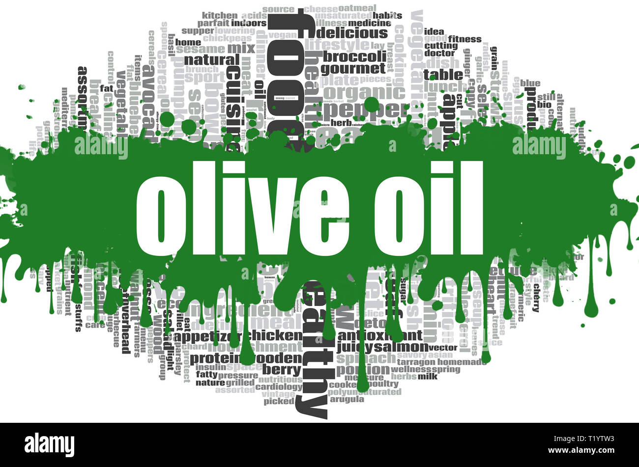Olive oil word cloud concept on white background, 3d rendering Stock ...