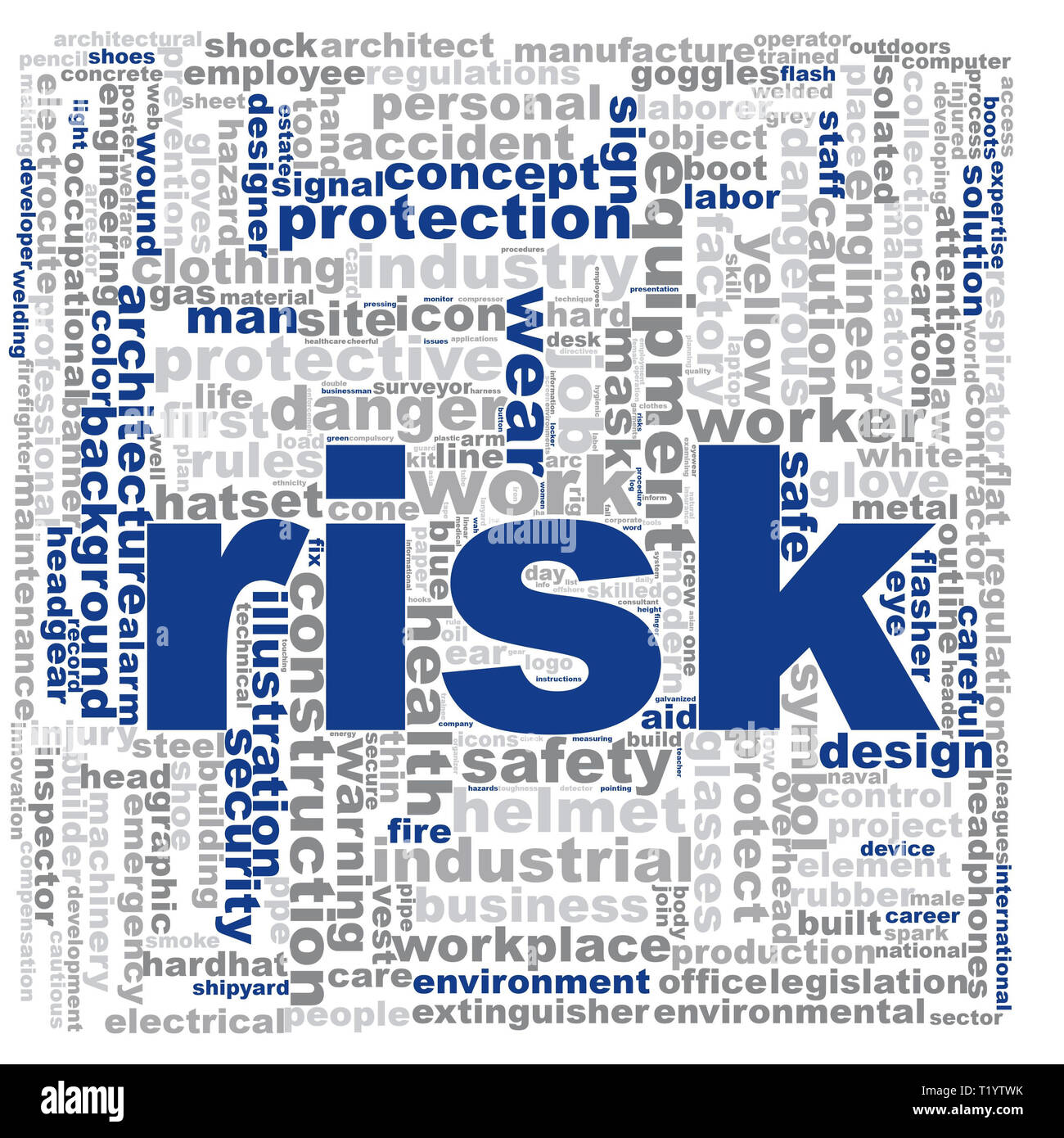 Risk word cloud. Creative illustration of idea word lettering ...