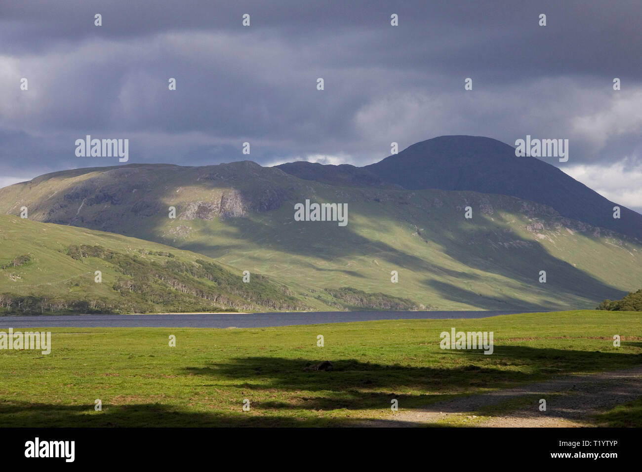 Cloud shadows on hills beside Loch Ba, Isle of Mull, Scotland Stock ...