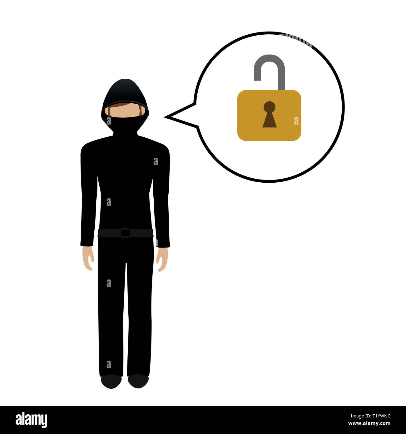 Illustration cartoon character lock hi-res stock photography and images ...