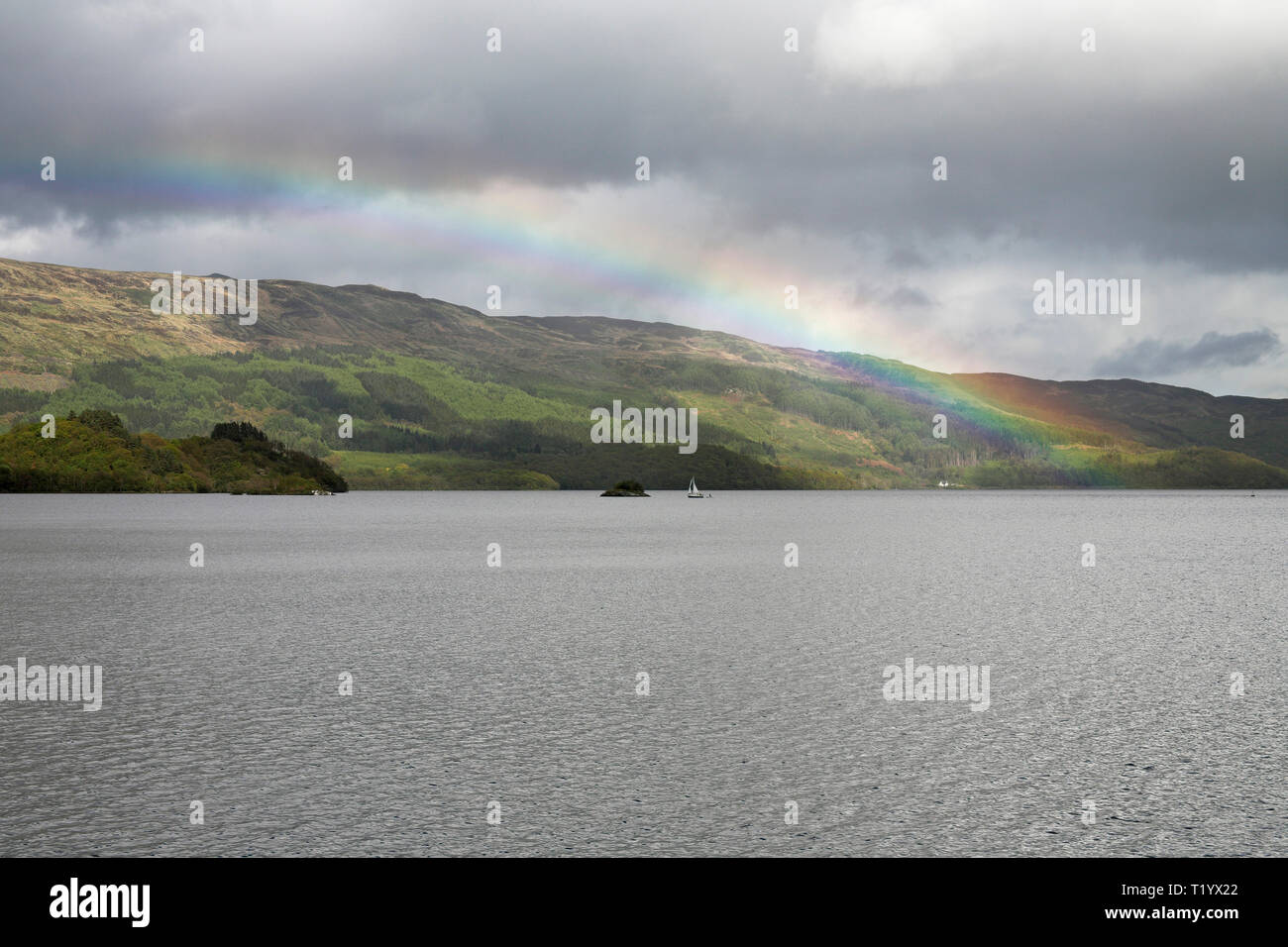 Loch lomond rainbow hi-res stock photography and images - Alamy