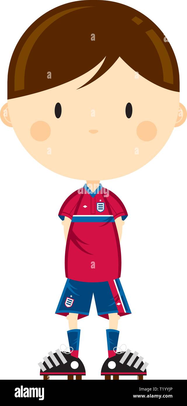 Cute Cartoon Soccer Football Boy Stock Vector Image & Art - Alamy