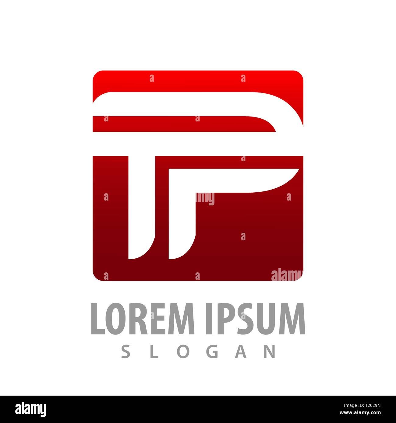 Square initial TP letter concept design. Symbol graphic template ...