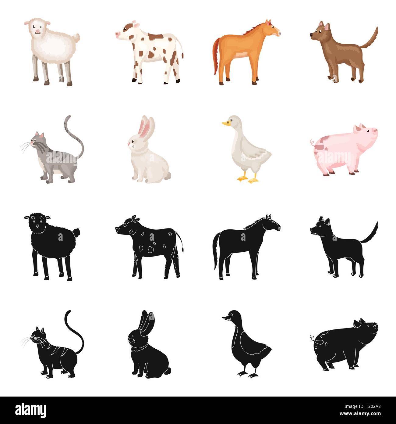 Isolated object of breeding and kitchen symbol. Collection of breeding ...