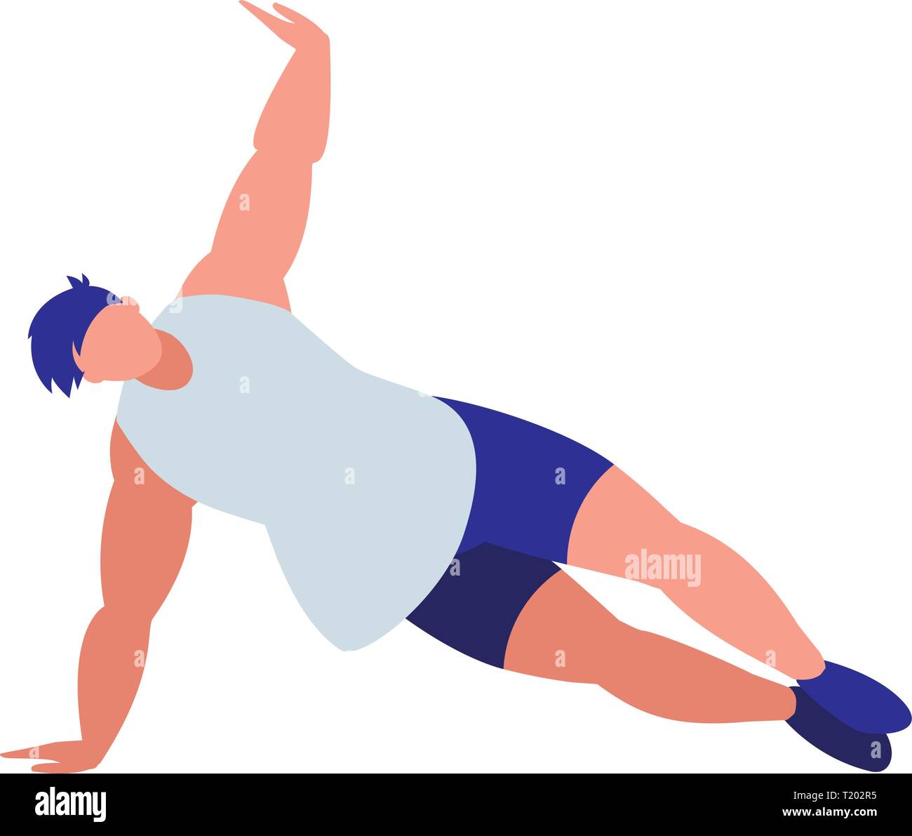 athletic man practicing exercises vector illustration design Stock ...