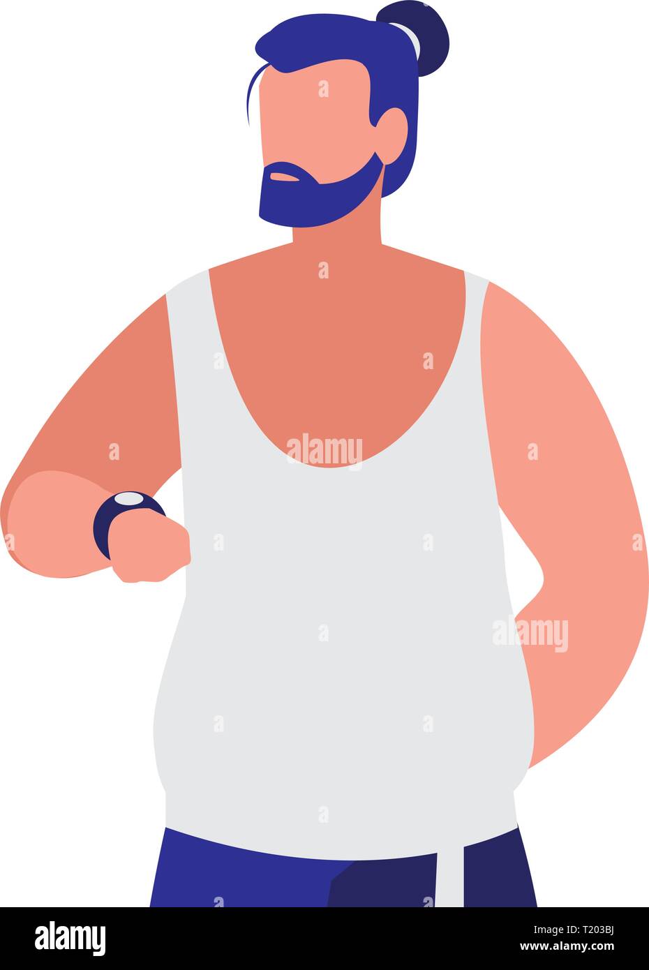 young man with pose of modeling vector illustration design Stock Vector ...